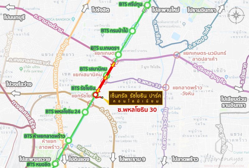 คอนโด เซ็นทรัล รัชโยธิน ปาร์ค พหลโยธิน 30 Central Ratchayothin Park ...